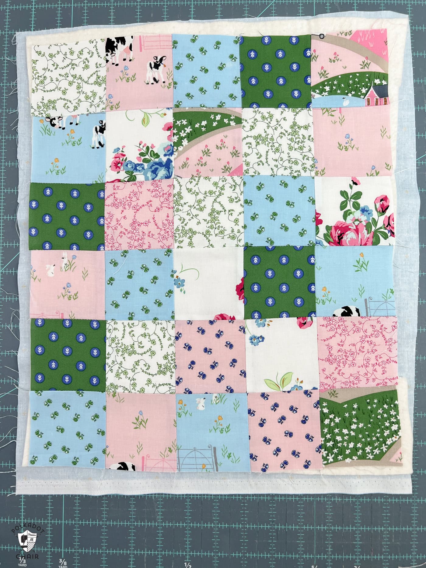 Cute Quilted Patchwork Tote Bag Pattern Polka Dot Chair