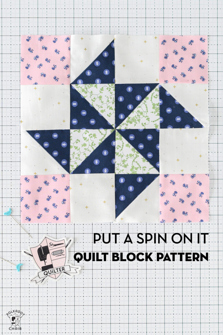 Free Pattern for a 6 and 12 inch Shoo Fly Quilt Block | Polka Dot Chair