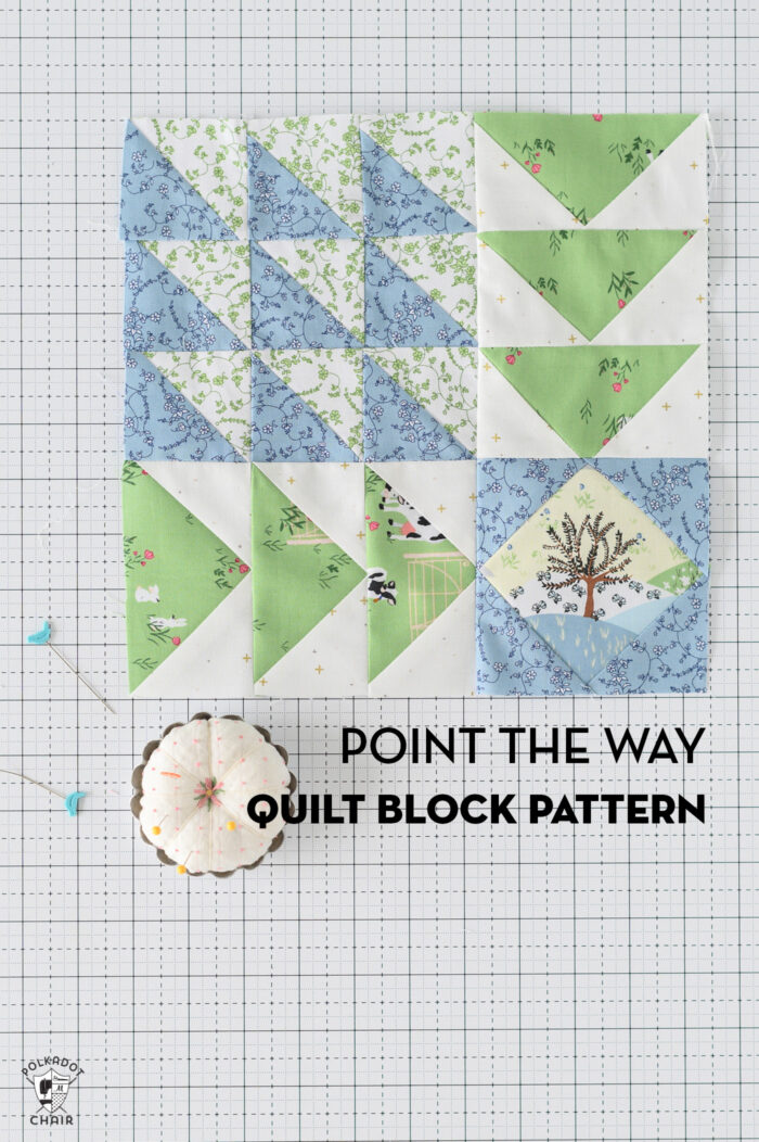 Point the Way Quilt Block Pattern - The Polka Dot Chair