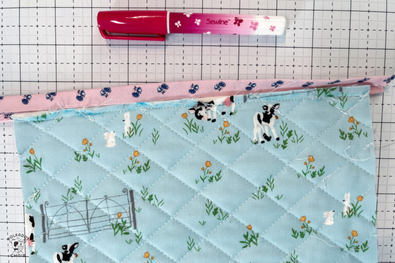 Sew a Quilted Spring Floral Zip Pouch; A Step-by-Step Guide - The Polka ...