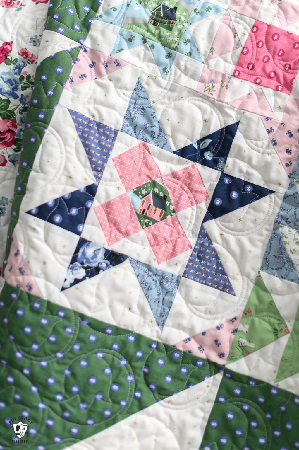 My Finished Riley Blake Block Challenge Quilt - The Polka Dot Chair