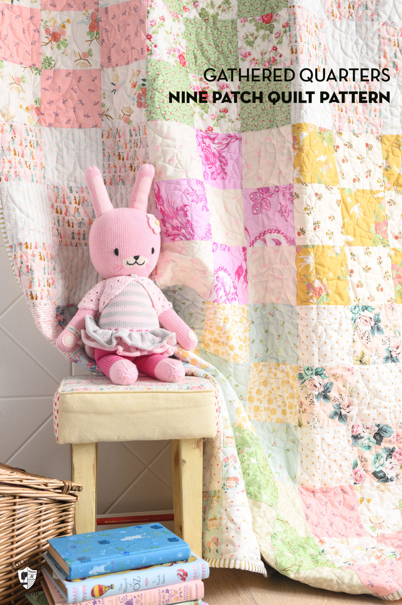 Gathered Quarters Nine Patch Quilt Pattern - Beginner Friendly! | Polka ...