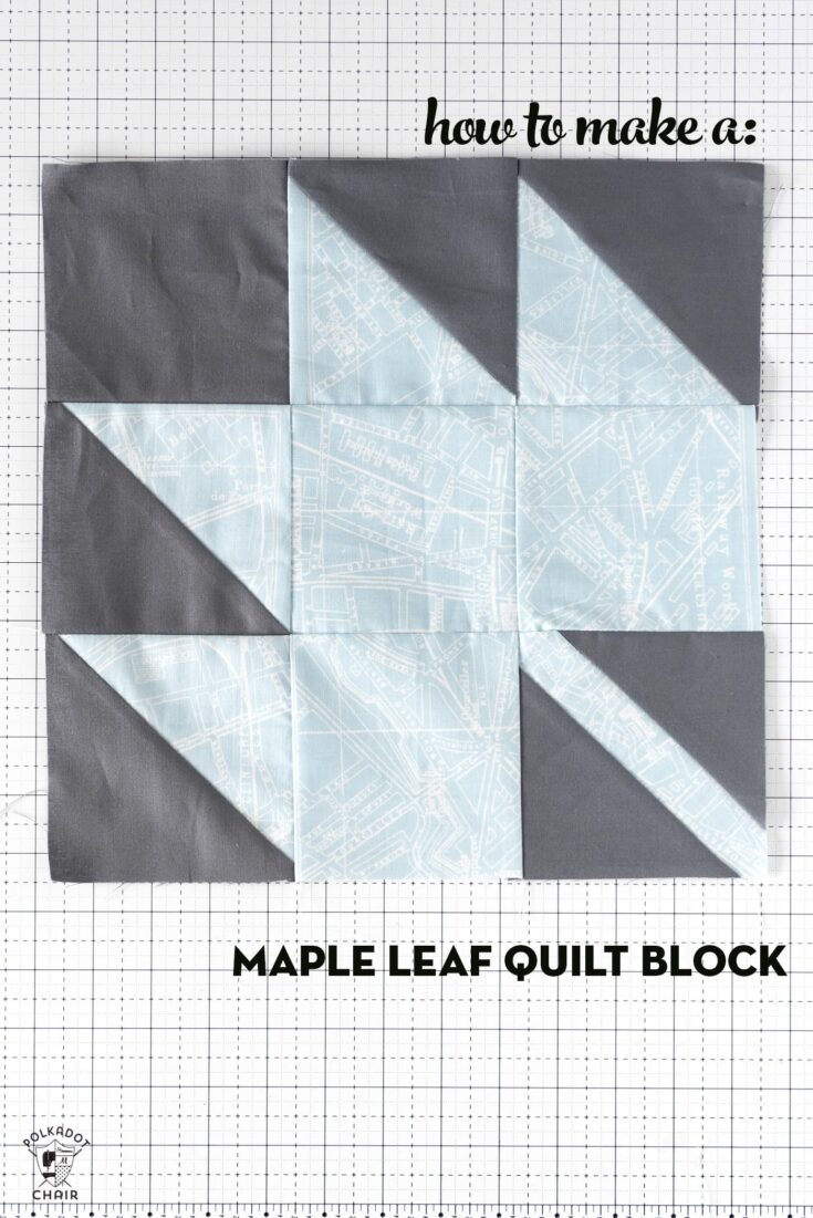 Free Pattern for a Maple Leaf Quilt Block - Polka Dot Chair