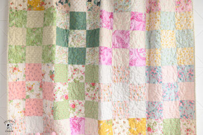 Gathered Quarters Nine Patch Quilt Pattern - Beginner Friendly! | Polka ...