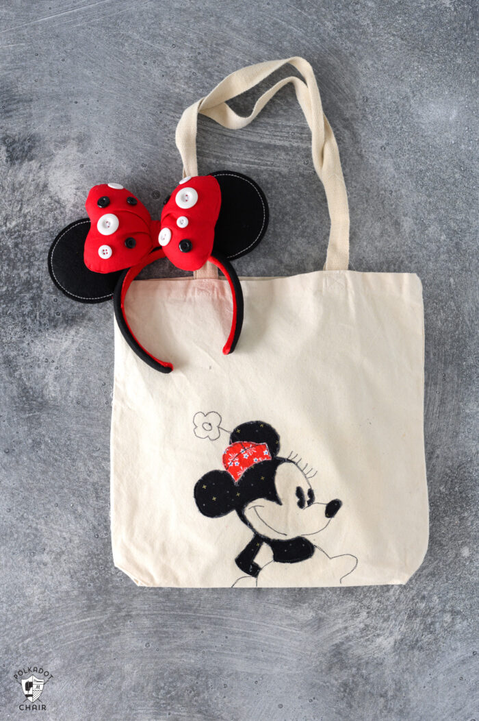 Create a Disney Canvas Tote Bag with Appliqué and Thread Sketching ...