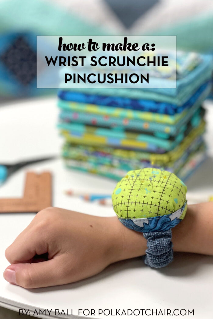 Wrist Scrunchie Pincushion Sewing Pattern - The Polka Dot Chair