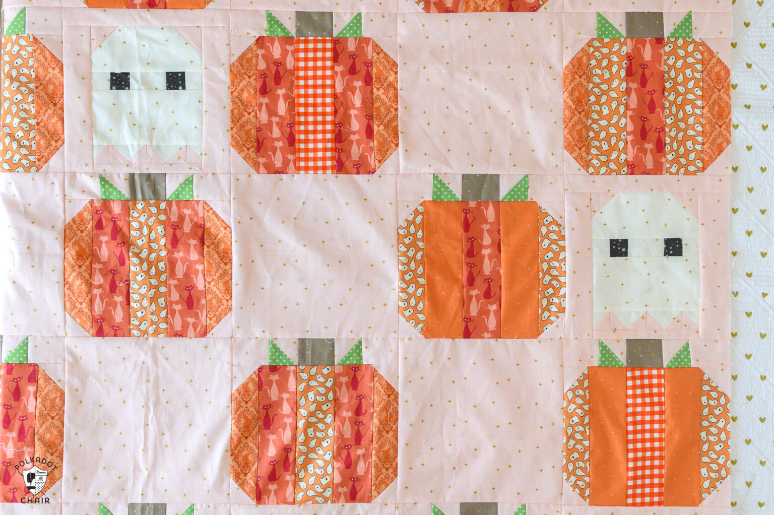 Meet The Pumpkin Patch Ghosts Halloween Quilt Pattern! - The Polka Dot ...