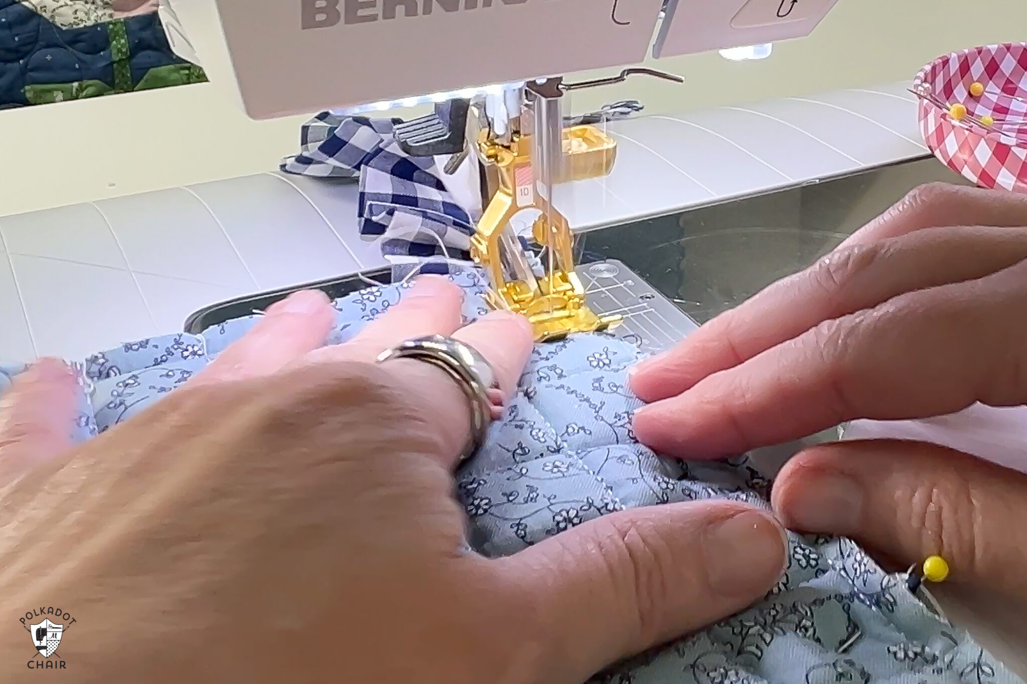 How to Sew a Quilted Box Zip Pouch with Ruffle Details - The Polka Dot ...