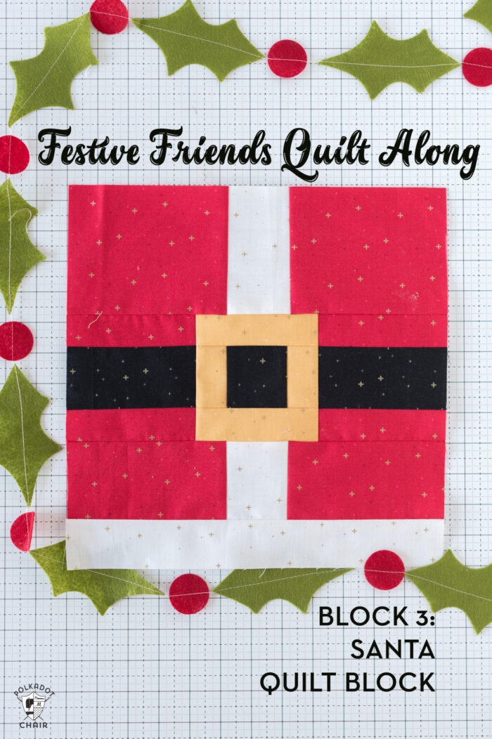 Santa Claus Quilt Block for the Festive Friends Quilt Along - The Polka ...