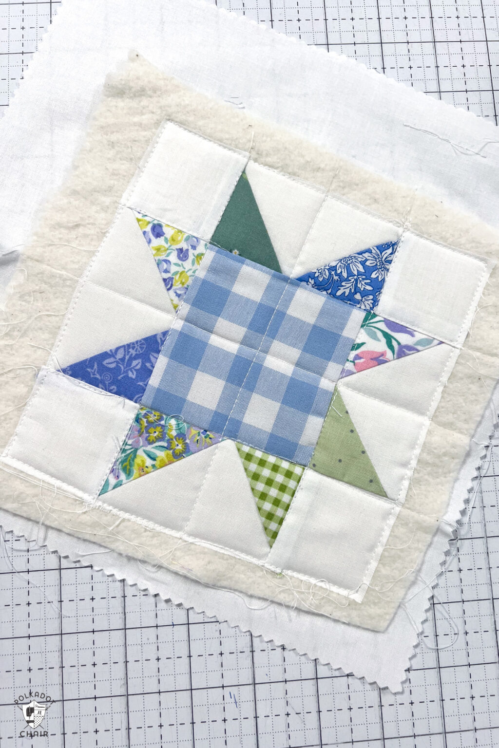 How to Make an Upcycled Quilt Block Sweatshirt - The Polka Dot Chair