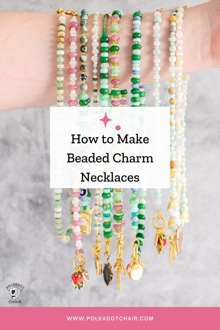 Easy Beaded Charm Necklace Tutorial with Step-by-Step Photos - Polka ...