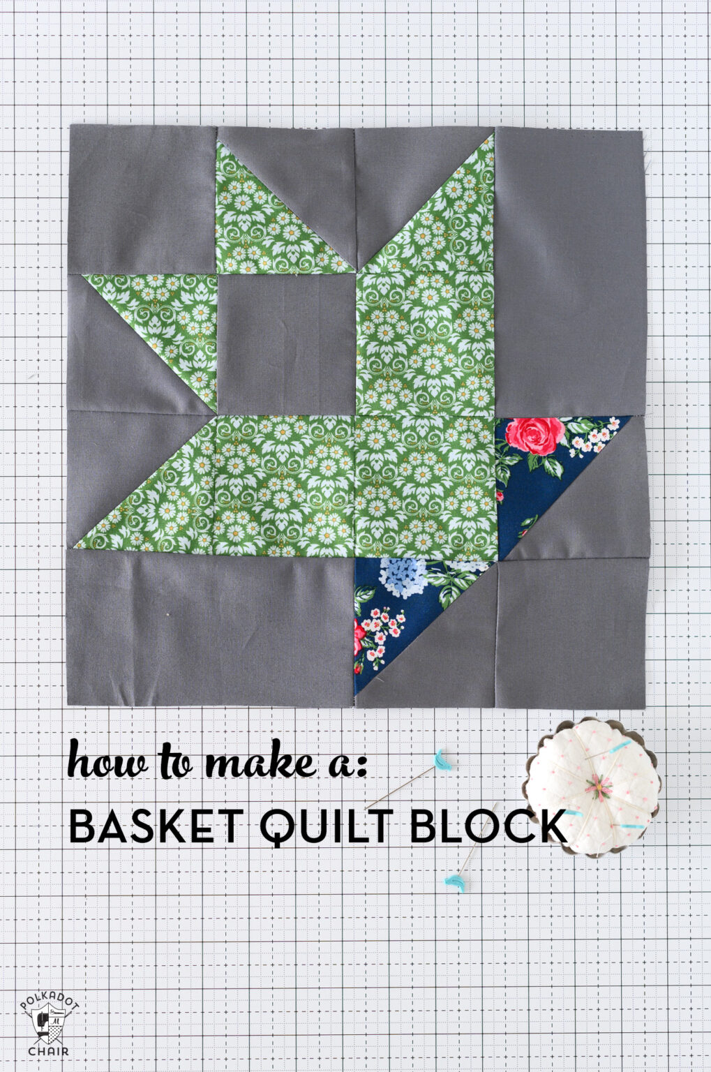 Twelve Inch Basket Quilt Block Pattern; A Step By Step Guide - The ...