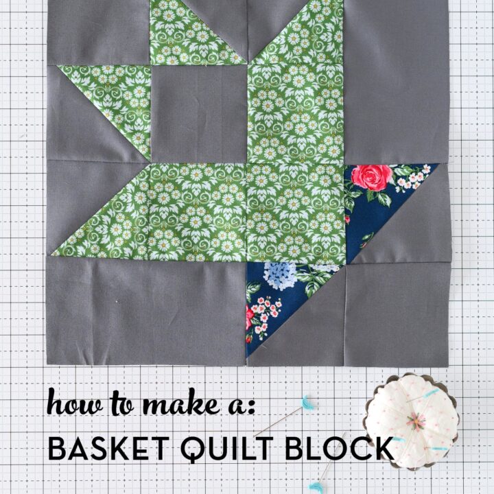 Twelve Inch Basket Quilt Block Pattern; A Step By Step Guide - The ...