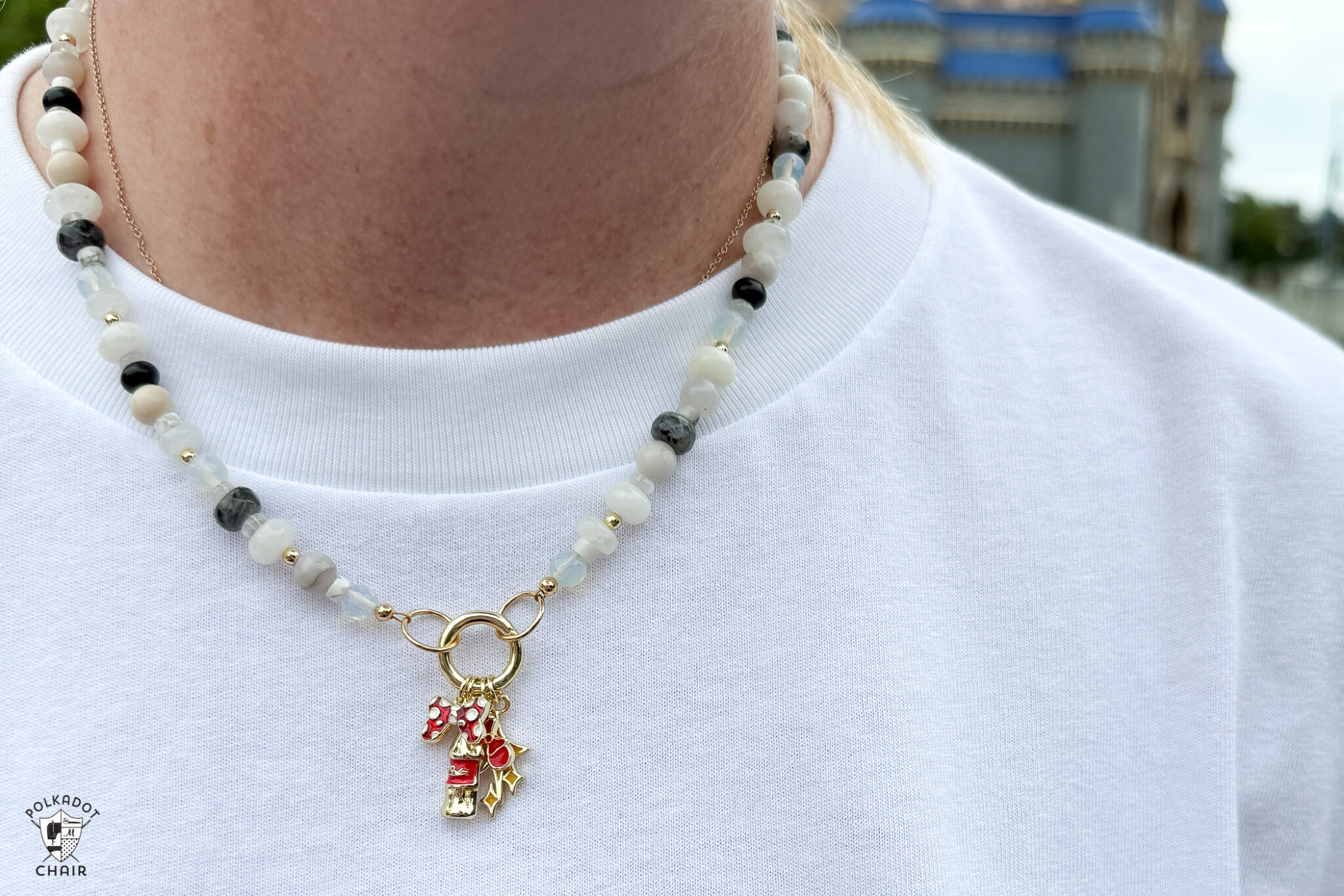 Easy Beaded Charm Necklace Tutorial with Step-by-Step Photos - Polka ...