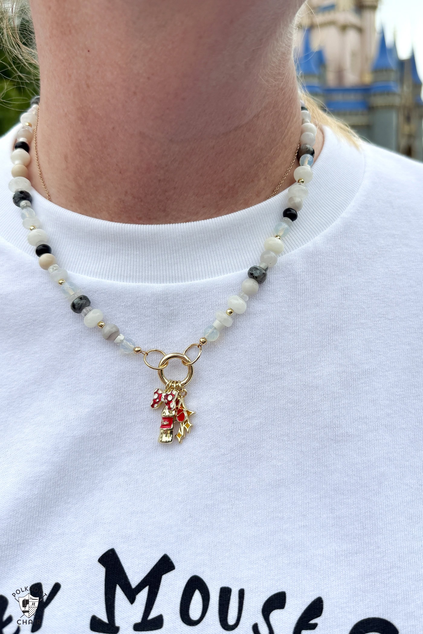 Easy Beaded Charm Necklace Tutorial with Step-by-Step Photos - Polka ...