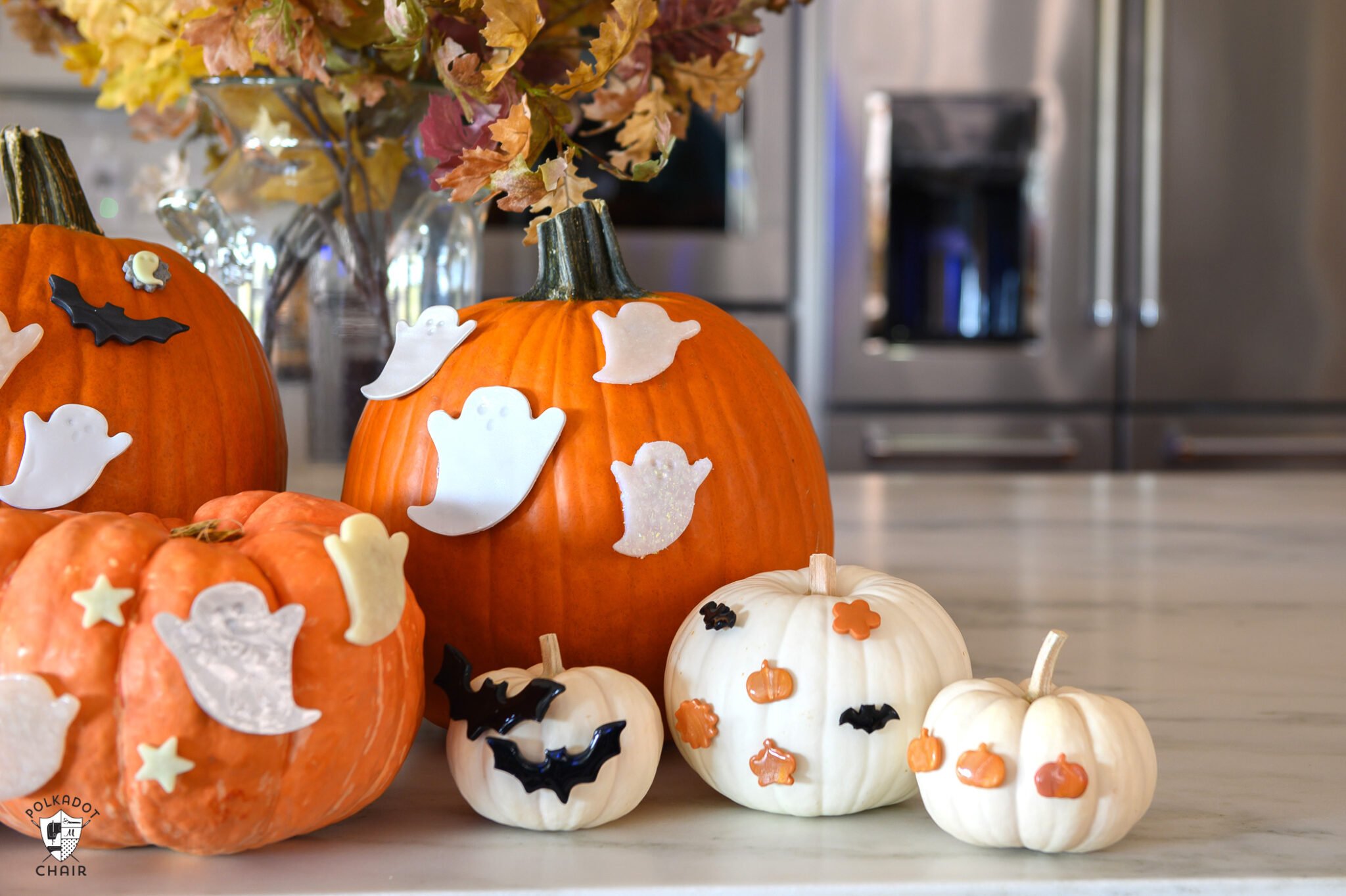 DIY Halloween Pumpkin and Candle Pins - The Polka Dot Chair