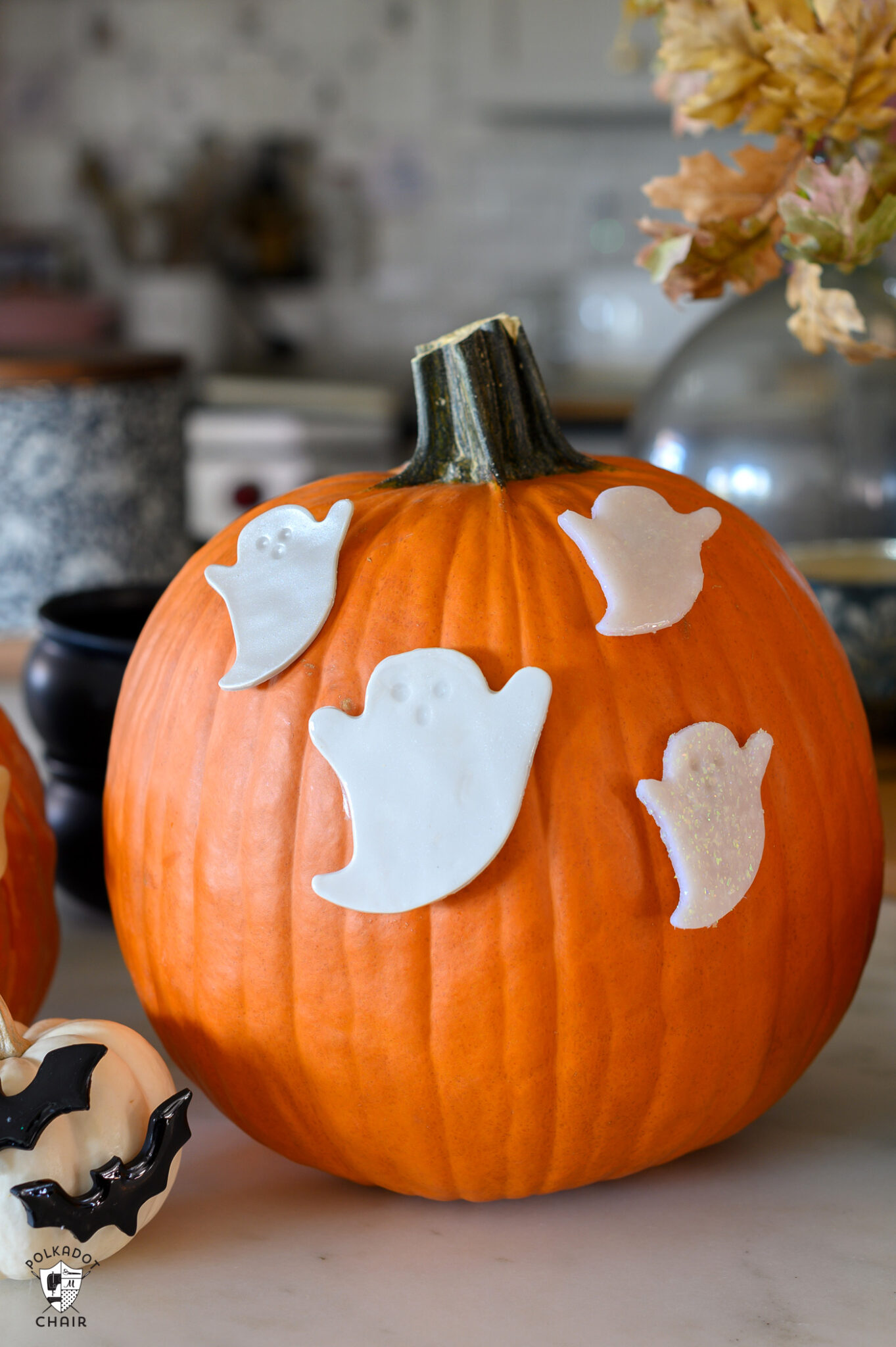 DIY Halloween Pumpkin and Candle Pins - The Polka Dot Chair