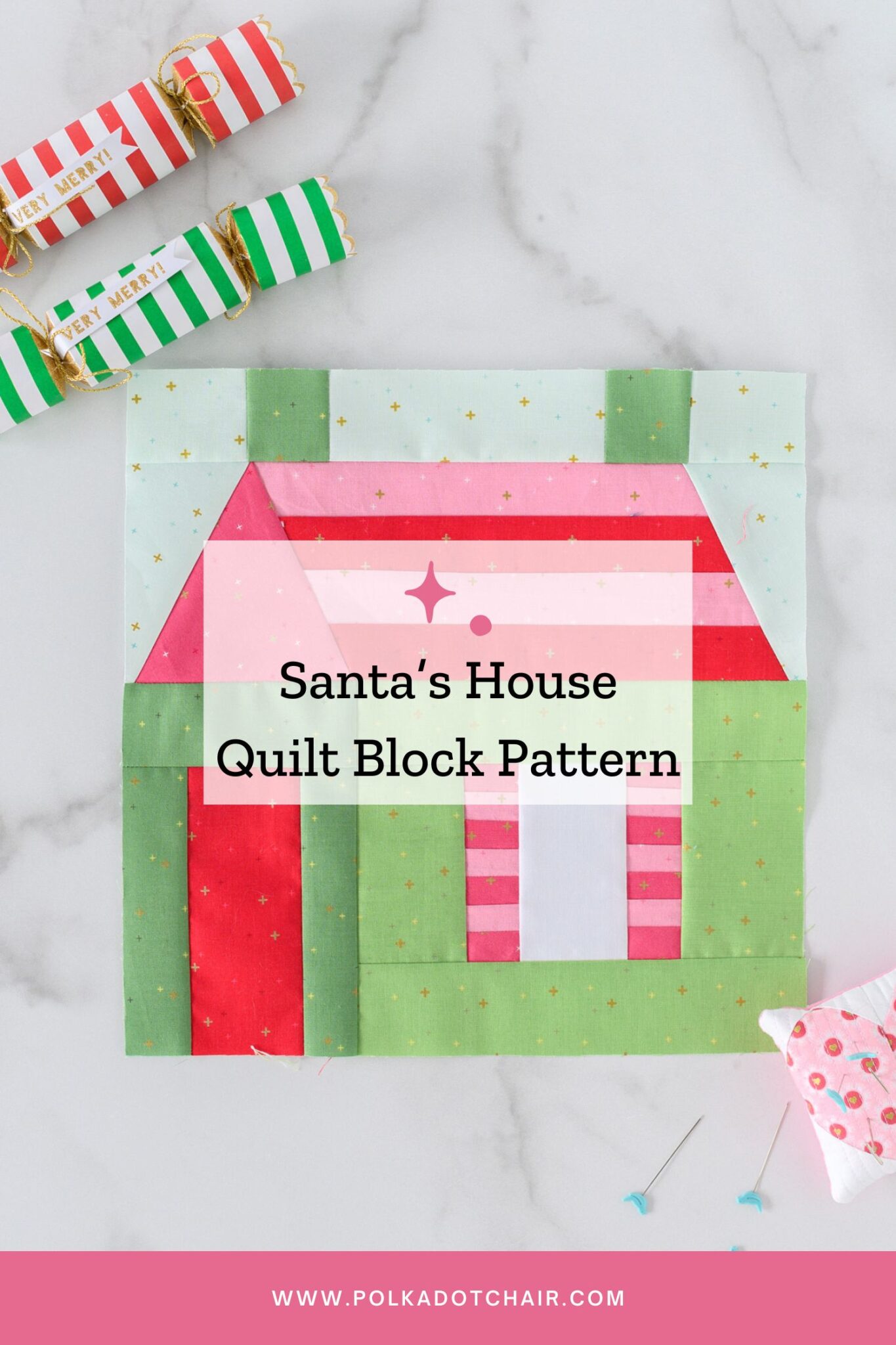 Santa's House Quilt Block for Santa's Sampler Quilt Along - The Polka ...