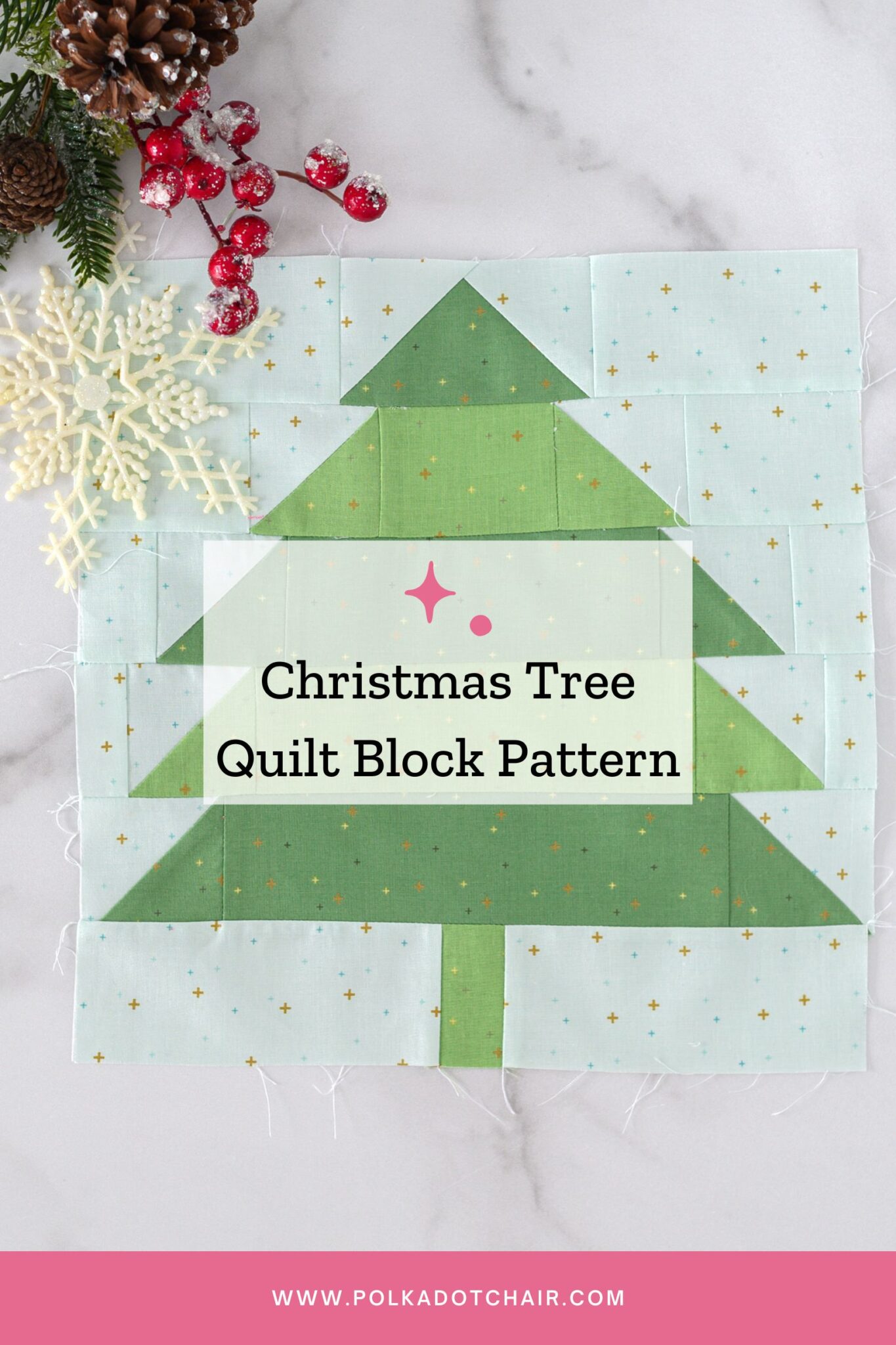 Christmas Tree Quilt Block for Santa's Sampler Quilt Along - The Polka ...