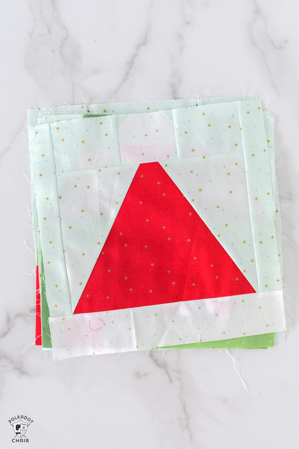 Santa Hat Quilt Block Pattern for the Santa's Sampler Quilt Along - The ...