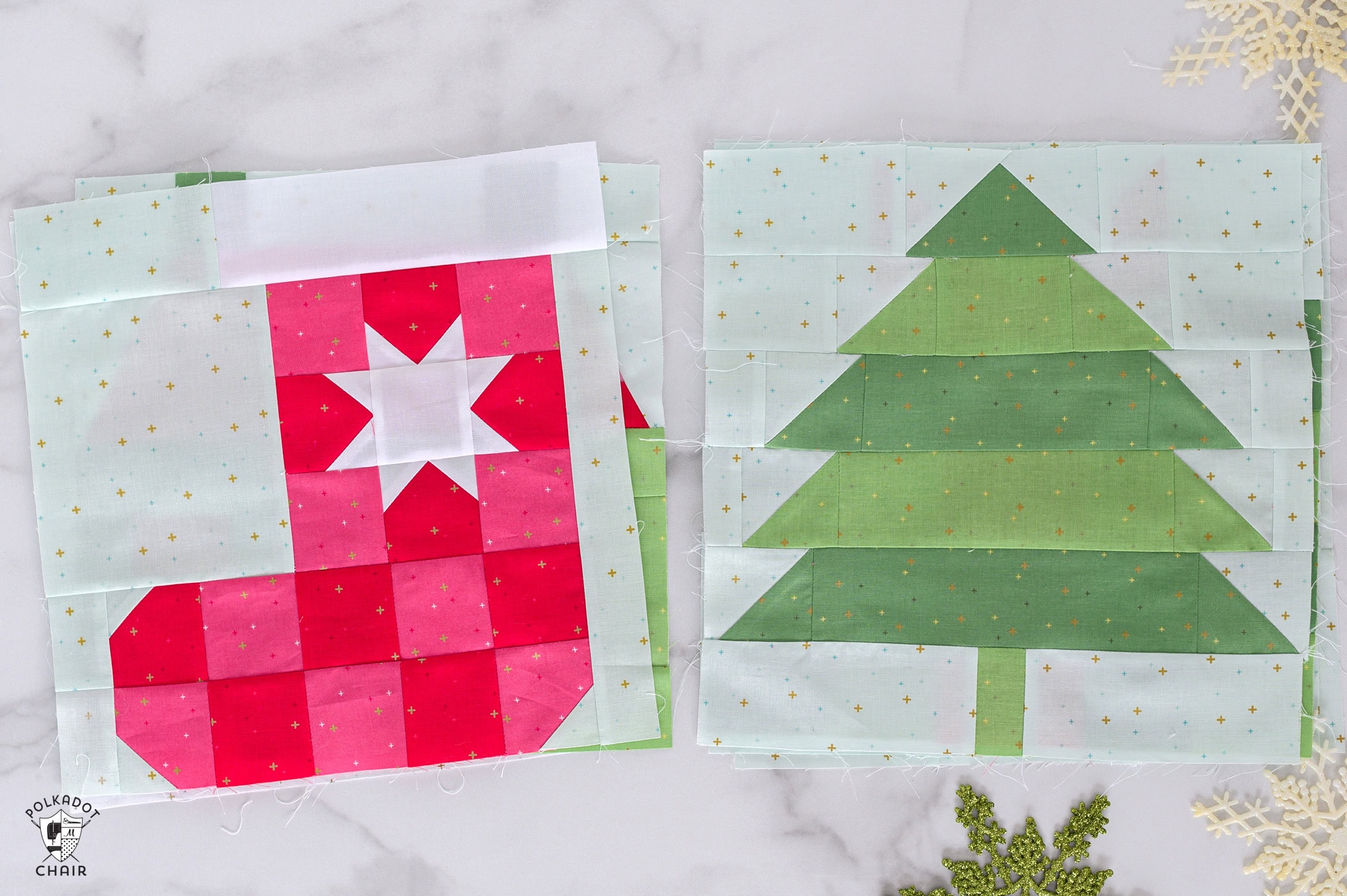 Christmas Tree Quilt Block for Santa's Sampler Quilt Along - The Polka ...