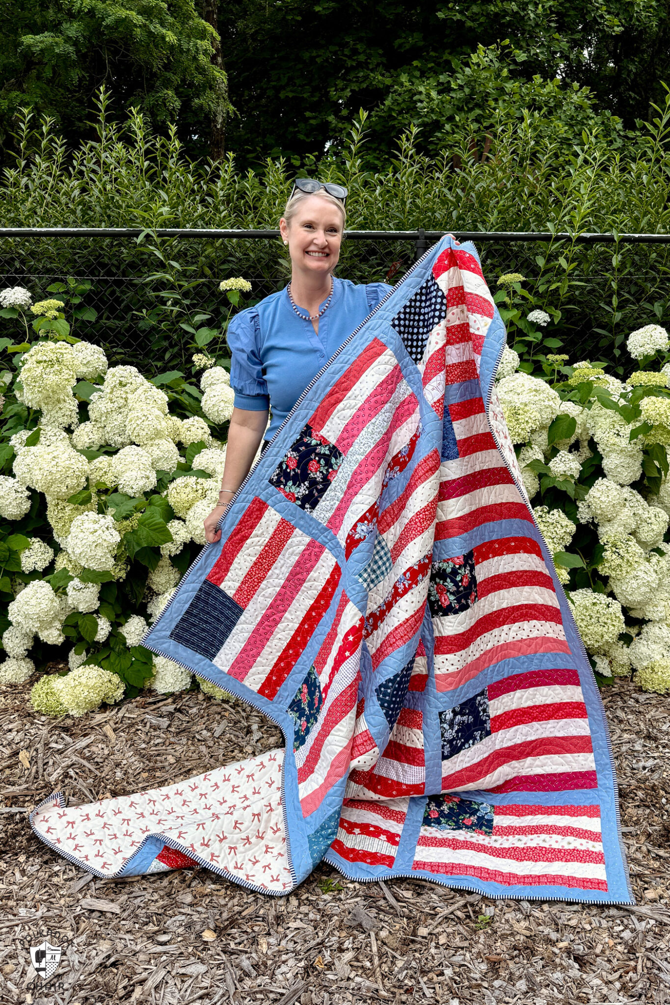 My Finished American Flag Quilt & New Quilt Pattern - The Polka Dot Chair