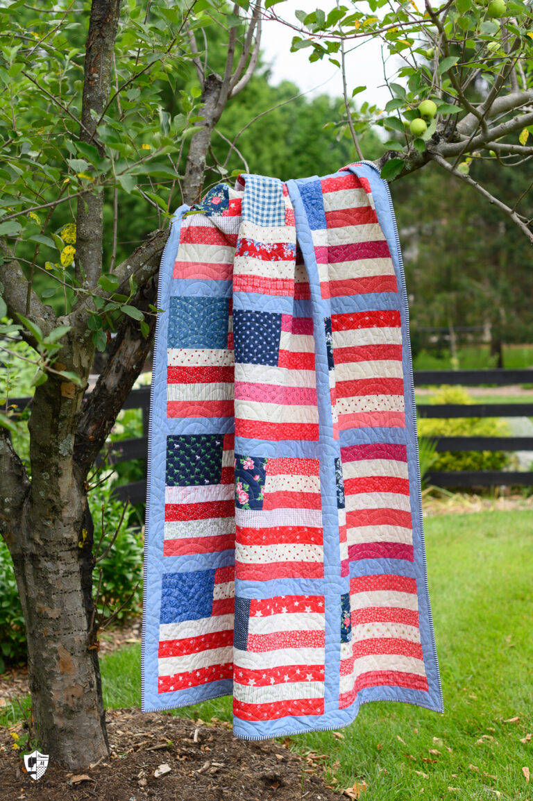 My Finished American Flag Quilt & New Quilt Pattern - The Polka Dot Chair
